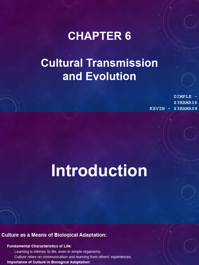 Cultural Transmission & Evolution | PDF | English Language | Natural ...
