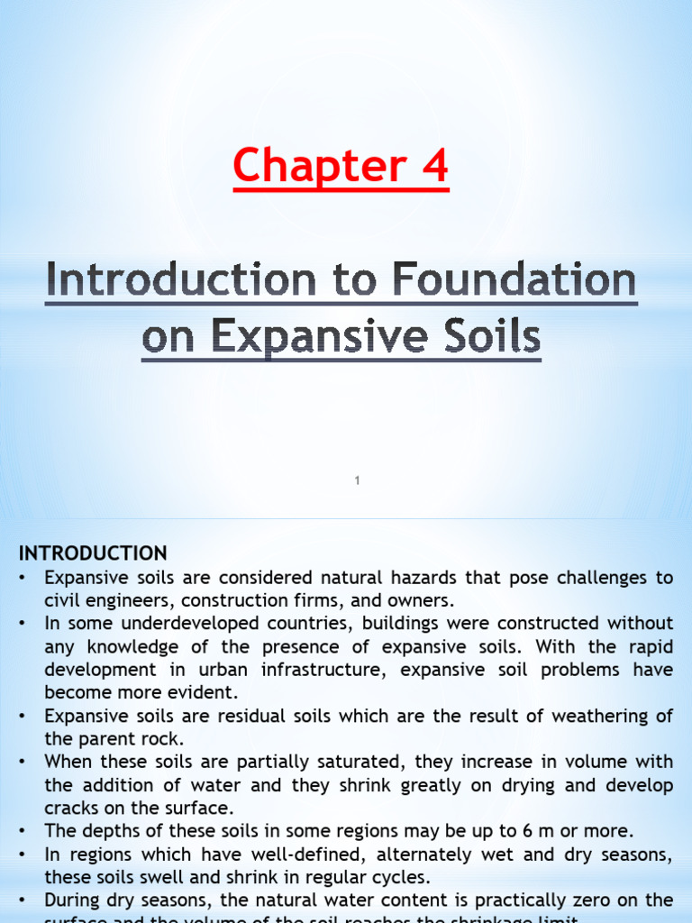Understanding Expansive Soils and Foundations | PDF | Clay | Soil