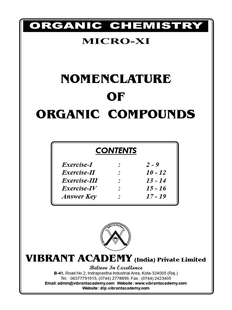 4-Nomenclature of Organic Compound_Final_ok | PDF | Methyl Group | Acid