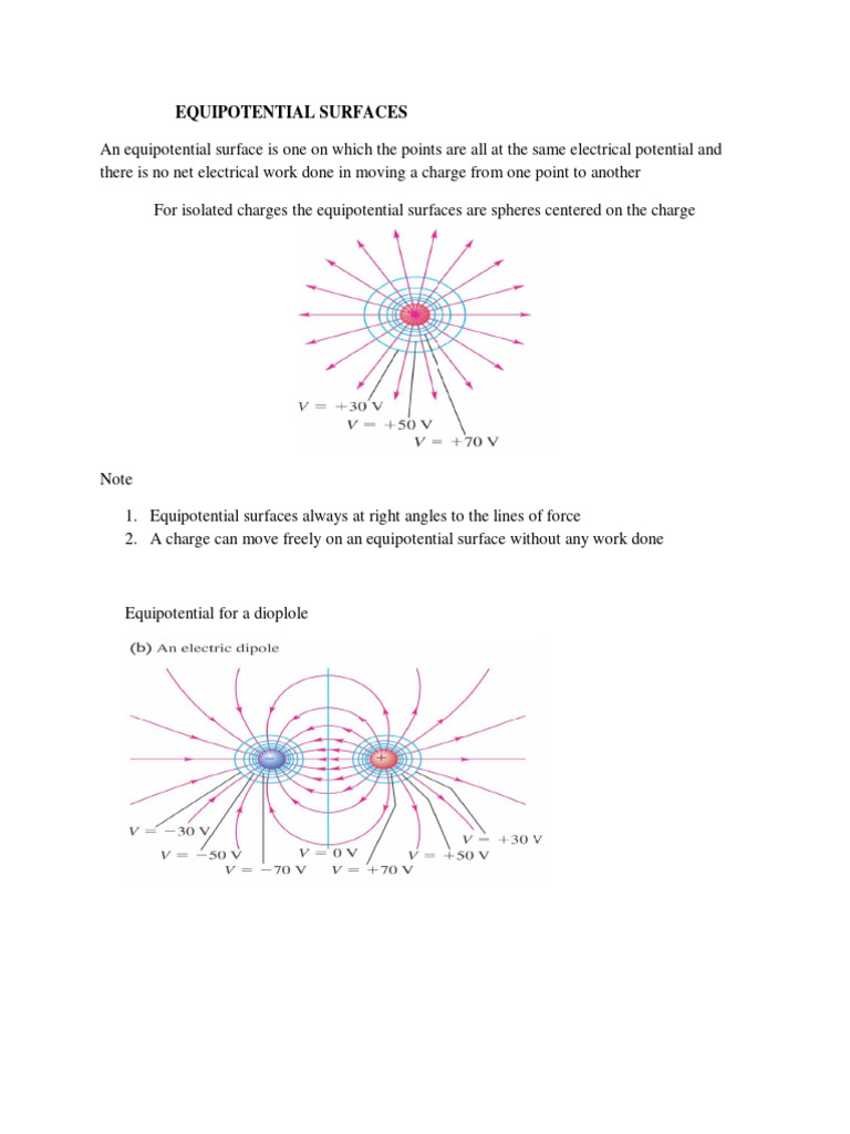 Equipotential Surfaces | PDF | Electric Field | Force