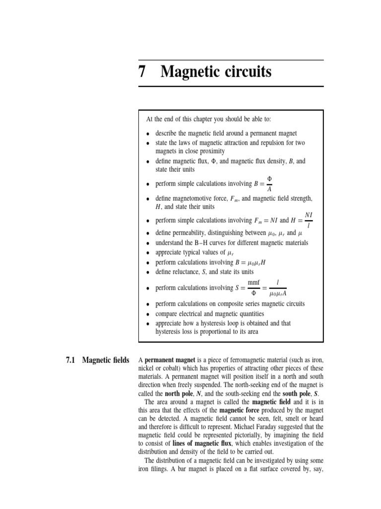 MAGNETIC CIRCUITS TUTORIAL SHEET | PDF | Magnetic Field | Magnet