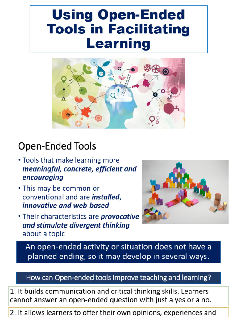 Open-Ended Tools for Enhanced Learning | PDF | Learning | Microsoft Word