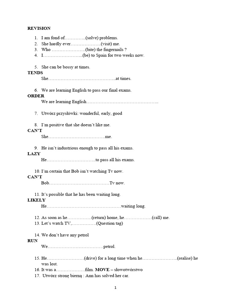 3. Active i Passive - czynność dokonana i niedokonana | PDF