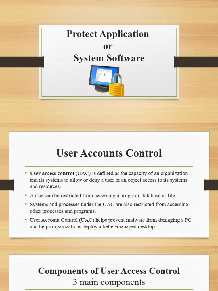 Protect Application | PDF | User (Computing) | Access Control