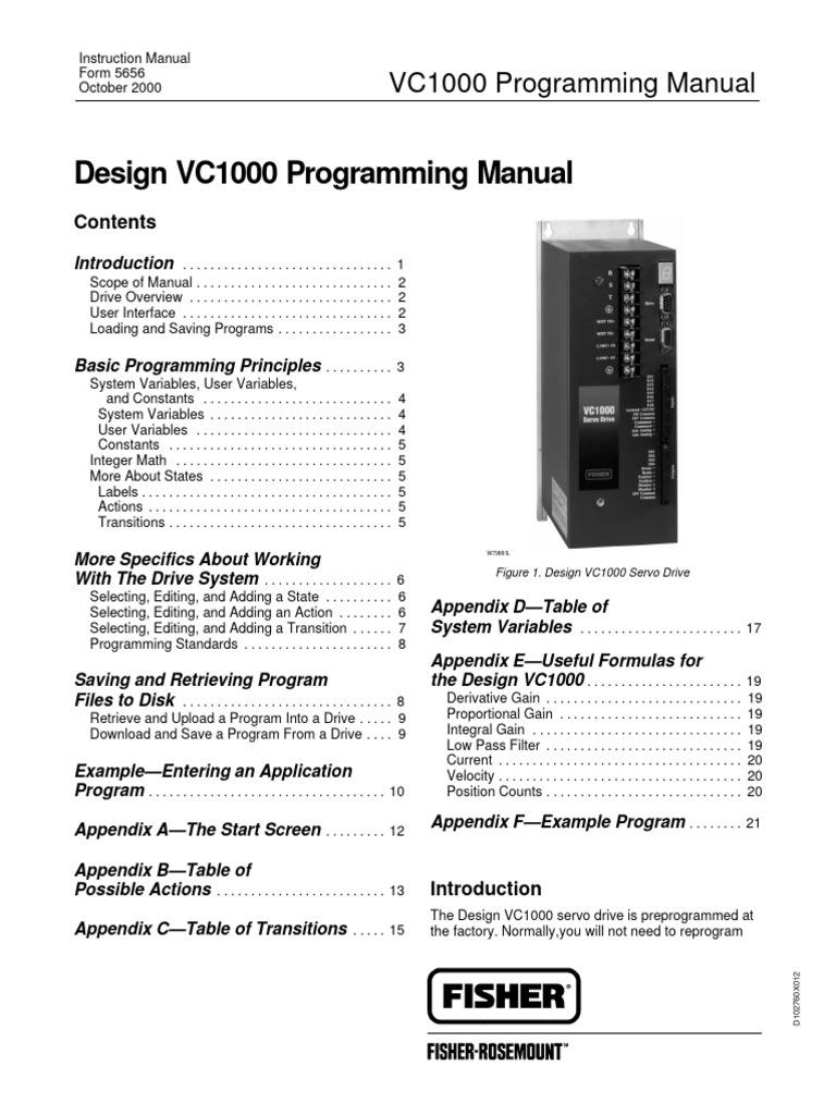 Manual Design vc1000 Programming Manual Fisher en 142144 | PDF ...