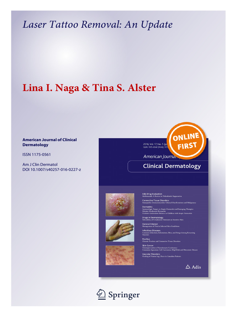 Laser Tattoo Removal: An Update: Lina I. Naga & Tina S. Alster | PDF