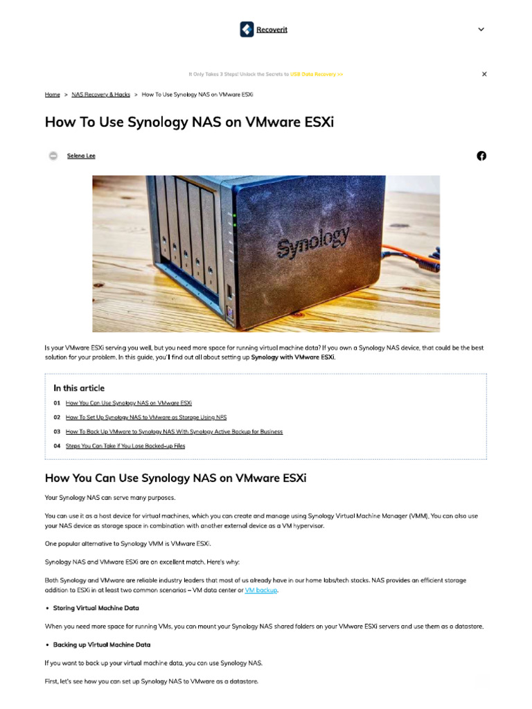 Synology Nas On Exsi | PDF