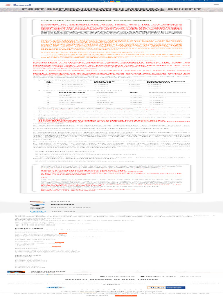 BEML Post-Superannuation Medical Scheme | PDF | Insurance | Mail