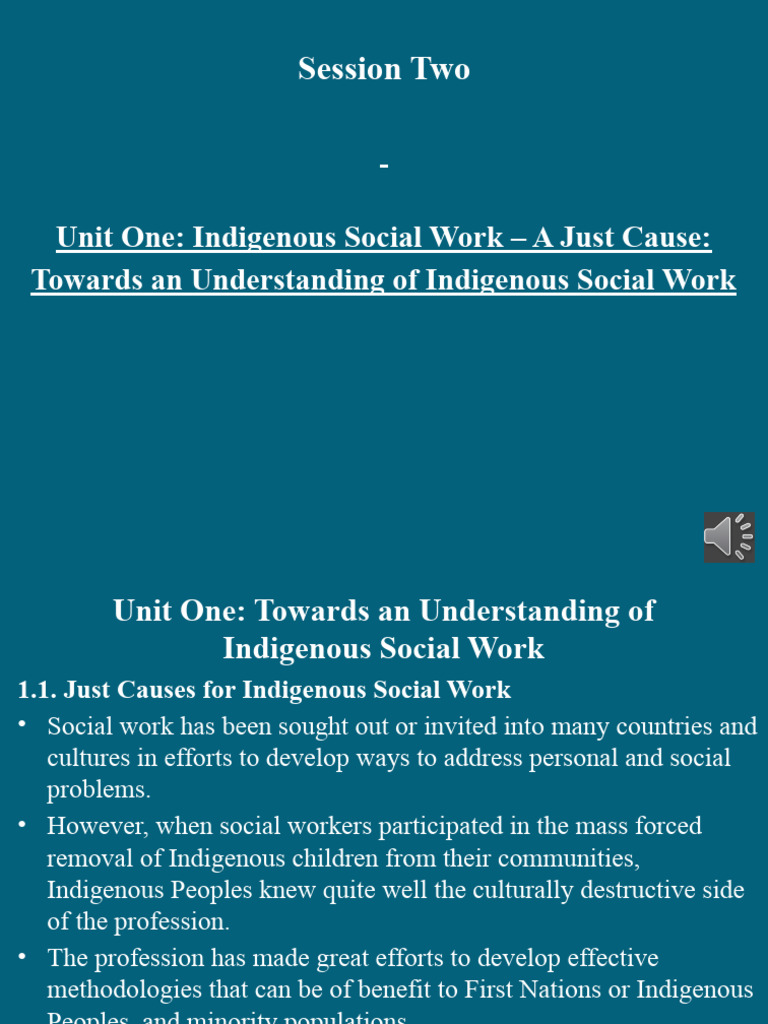 Session 2 Towards An Understanding of Indigenous Social Work | PDF ...