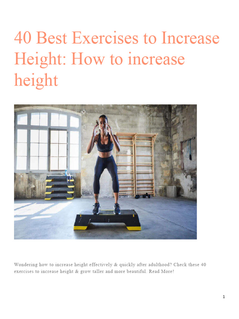 40 Best Exercises To Increase Height | PDF | Osteoporosis | Bone