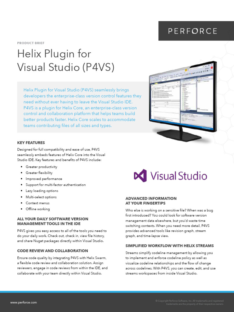 p4vs Product Brief Web | PDF | Integrated Development Environment | Version Control