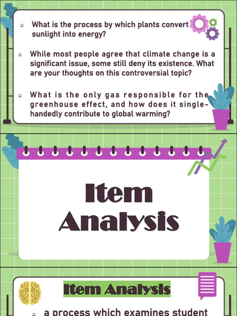 Item Analysis | PDF | Climate Change | Earth Sciences