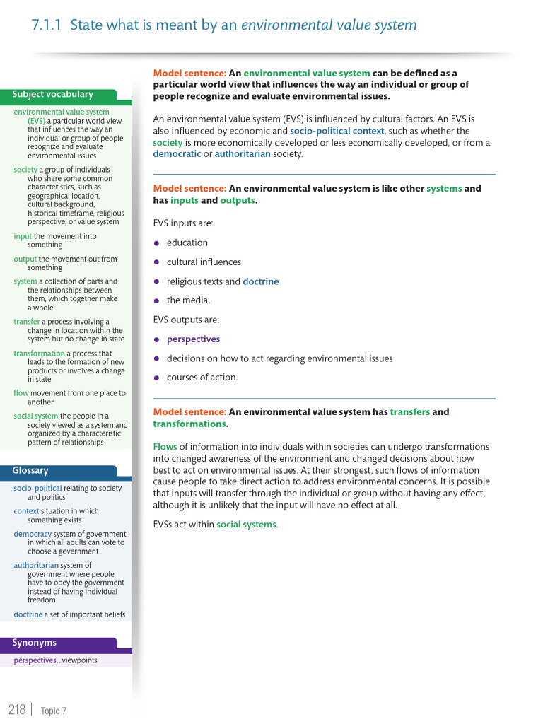 Topic+7+ +Environmental+Value+Systems+EAL | PDF | Fuels | Climate Change