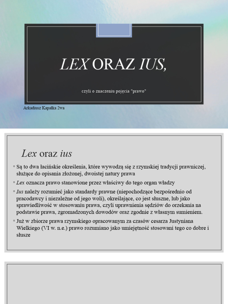 Lex Oraz Ius | PDF