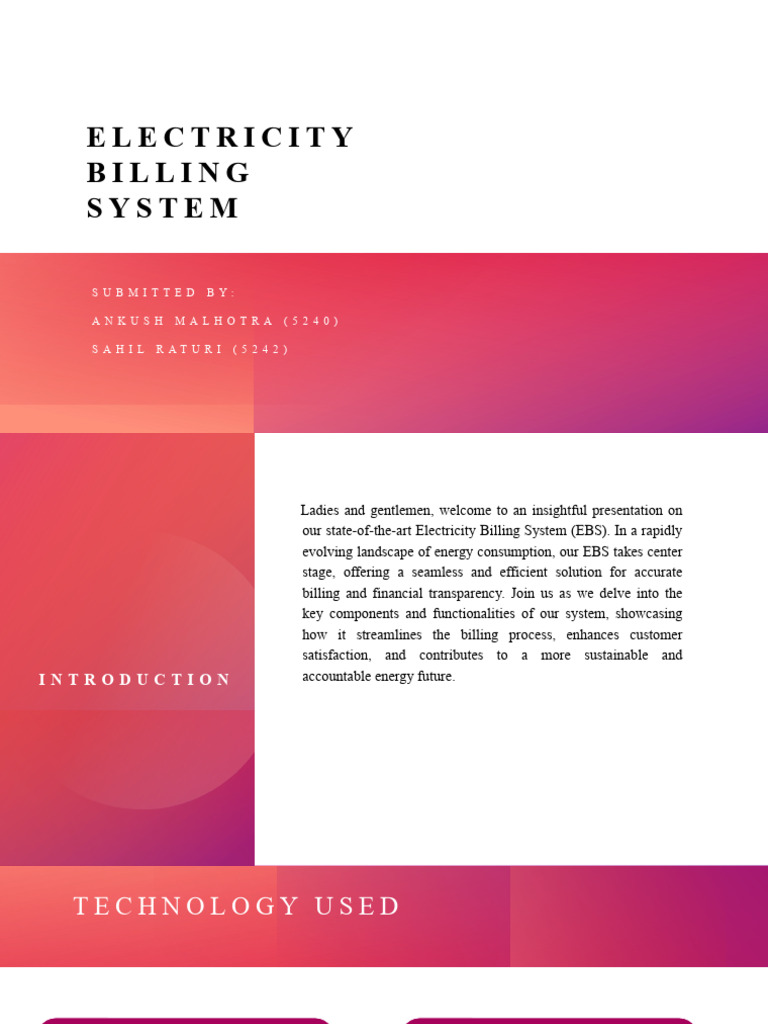 Electricity Billing System | PDF | Sql | Databases