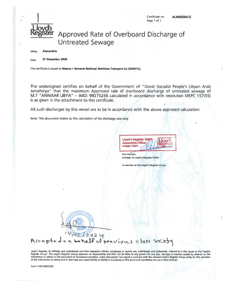 Approved Rate of Sewage Discharge | PDF