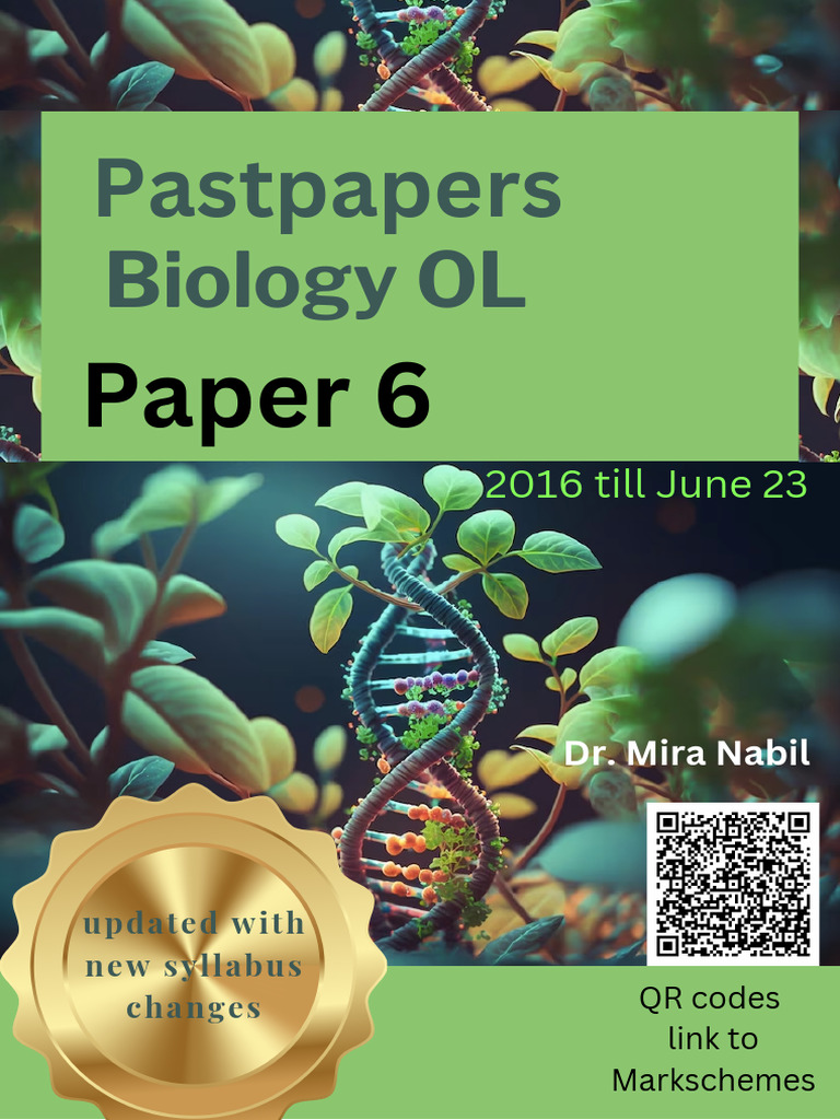 Biology Paper 6 Past Paper 2016 | PDF | Catalase | Plant Stem