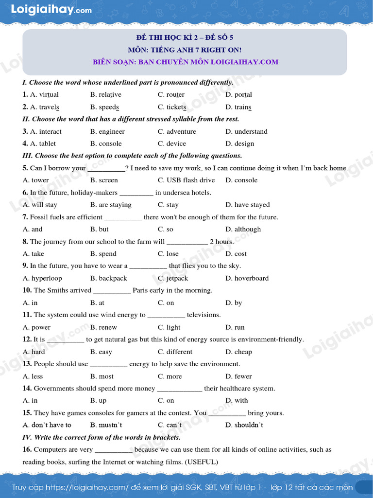 HKII RO7 ĐỀ 5 | PDF