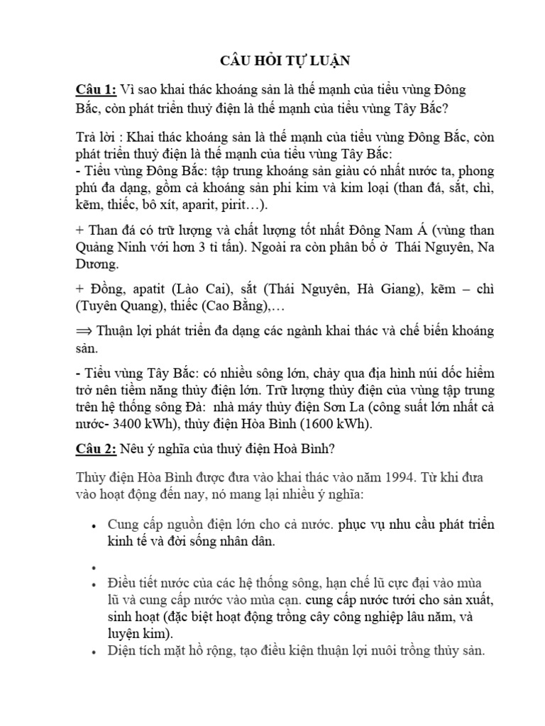 CÂU HỎI KTRA 15 HK1-ĐỊA 9 L2 (22-23) | PDF