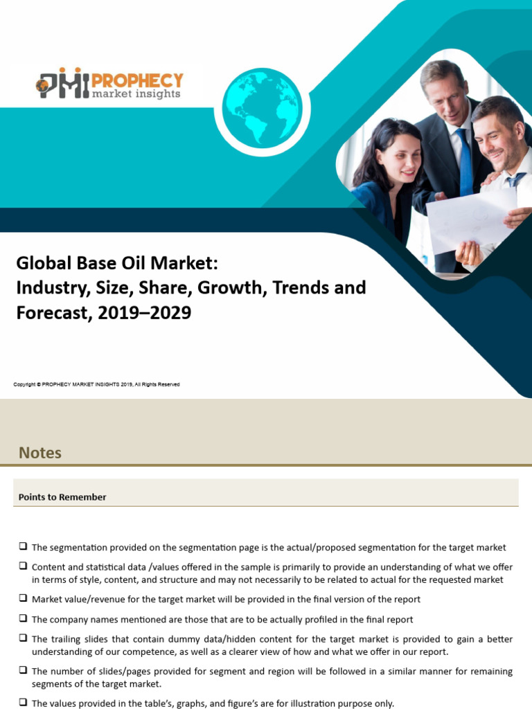 Sample_Global Base Oil Market | PDF | Market Segmentation | Market (Economics)