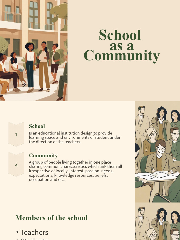 School as a Community: Roles & Relations | PDF | Community | Teachers