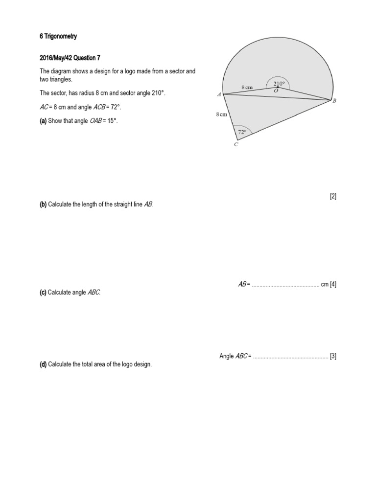 6 Trigonometry | PDF | Triangle | Trigonometry