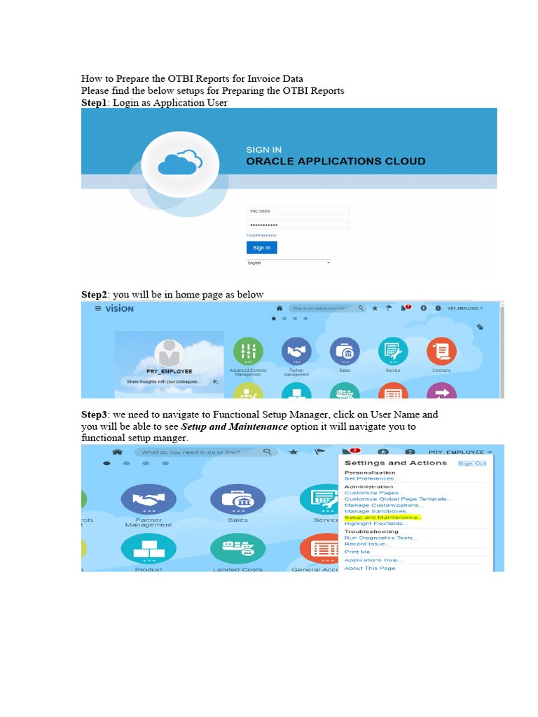 How To Prepare The OTBI Reports by Using The SQL Query | PDF