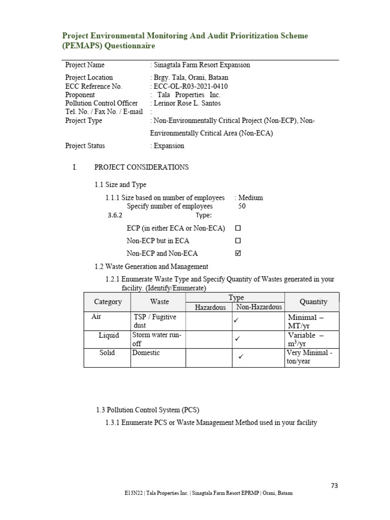 Pemaps For Eprmp | Download Free PDF | Waste | Waste Management