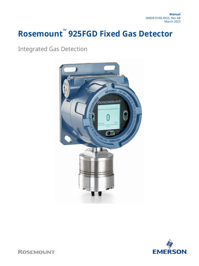 Manual Rosemount 925fgd Fixed Gas Detector en 8975502 | PDF | Relay ...