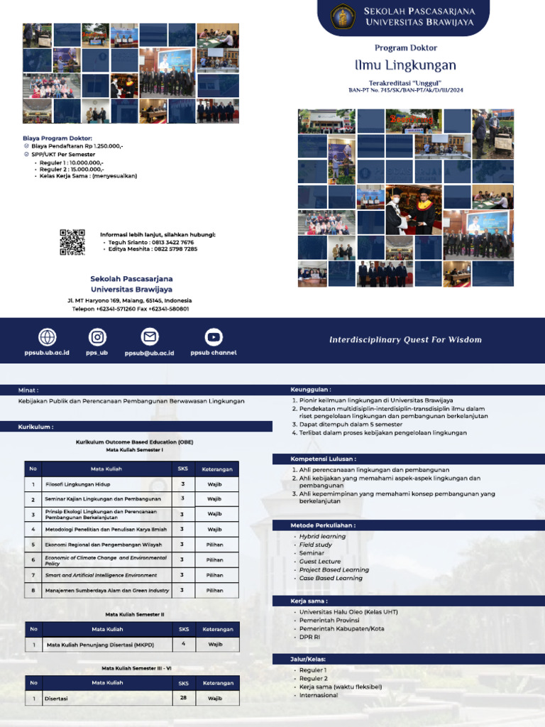 Brosur S3 Ilmu Lingk 2024 | PDF