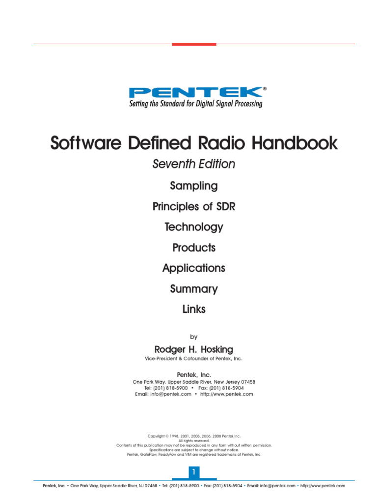 Software Defined Radio Handbook (Hosking R.H.) | PDF | Software Defined Radio | Sampling (Signal ...