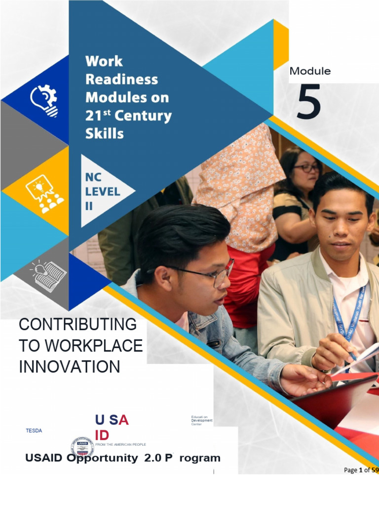 Module 5 - NC II - Contributing To Workplace Innovation | PDF | Brainstorming | Empathy