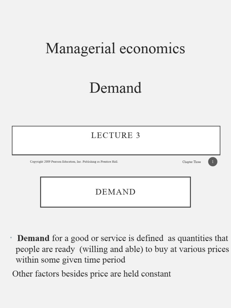 Lec 3 Demand | PDF | Demand | Demand Curve