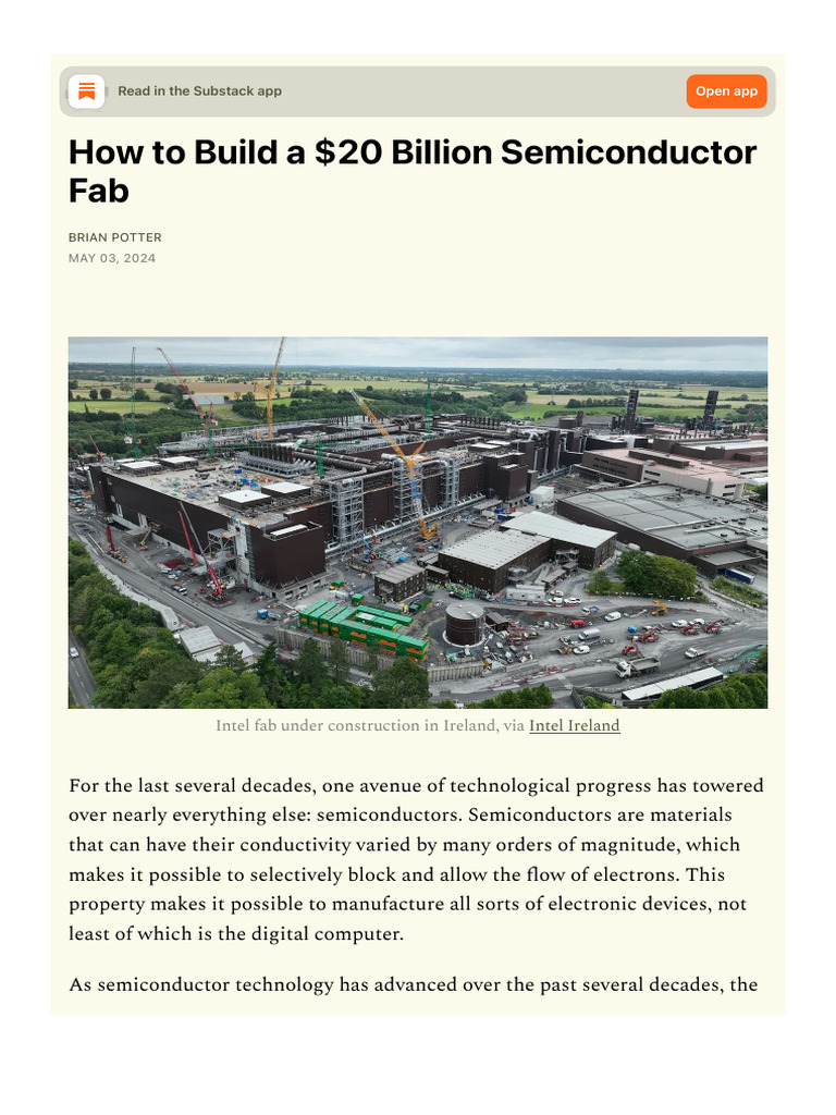 Building a $20B Semiconductor Fab | PDF | Semiconductor Device ...