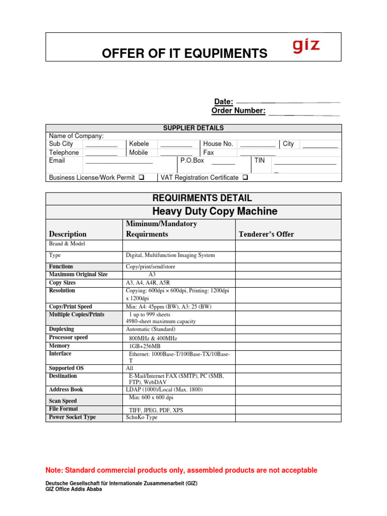 Heavy Copy With Minimum Requirements | PDF