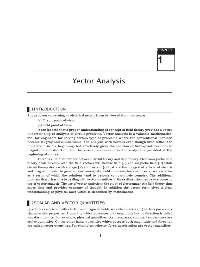 Vector Analysis Other Pdf Cartesian Coordinate System Euclidean