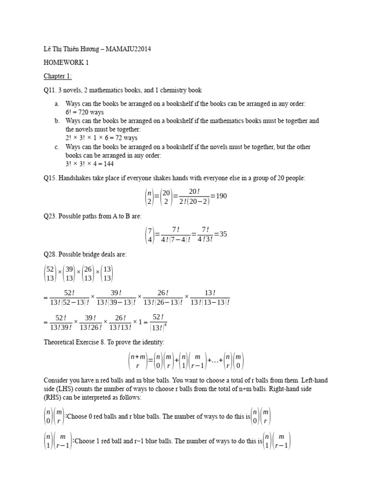 Bai Tap Numerical Analysis | PDF | Inequality (Mathematics) | Probability
