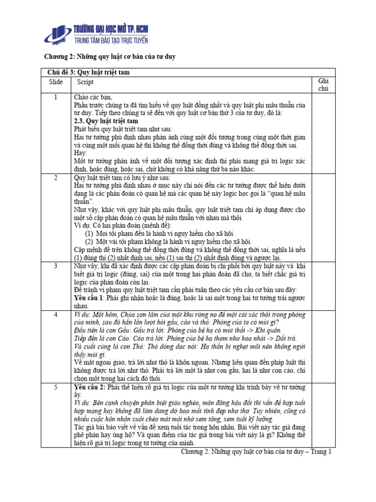 LOGICHOC C2 CD2.3 Quyluattriettam | PDF