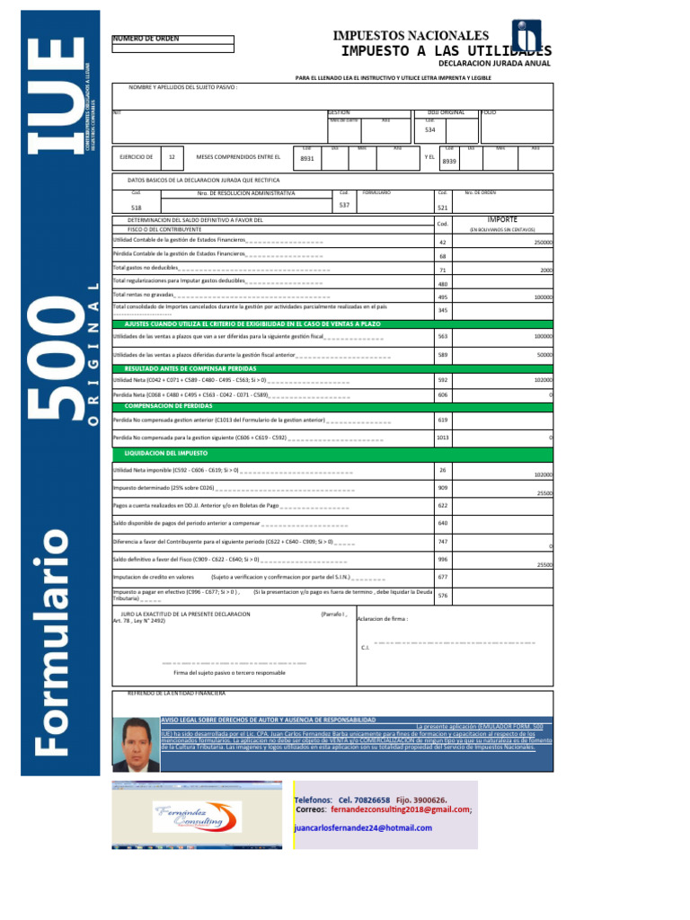 Form. 500 Simulador | PDF | Gobierno | Finanzas del gobierno