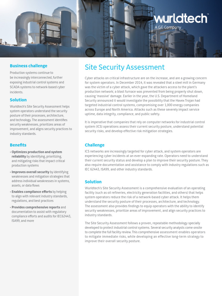 Site Security Assessment Datasheet | PDF | Computer Security | Security