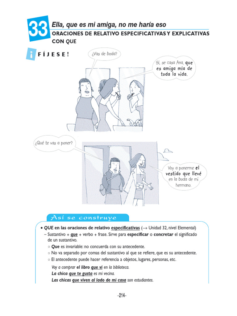Gramática - Los Relativos | PDF | Lengua española | Sustantivo