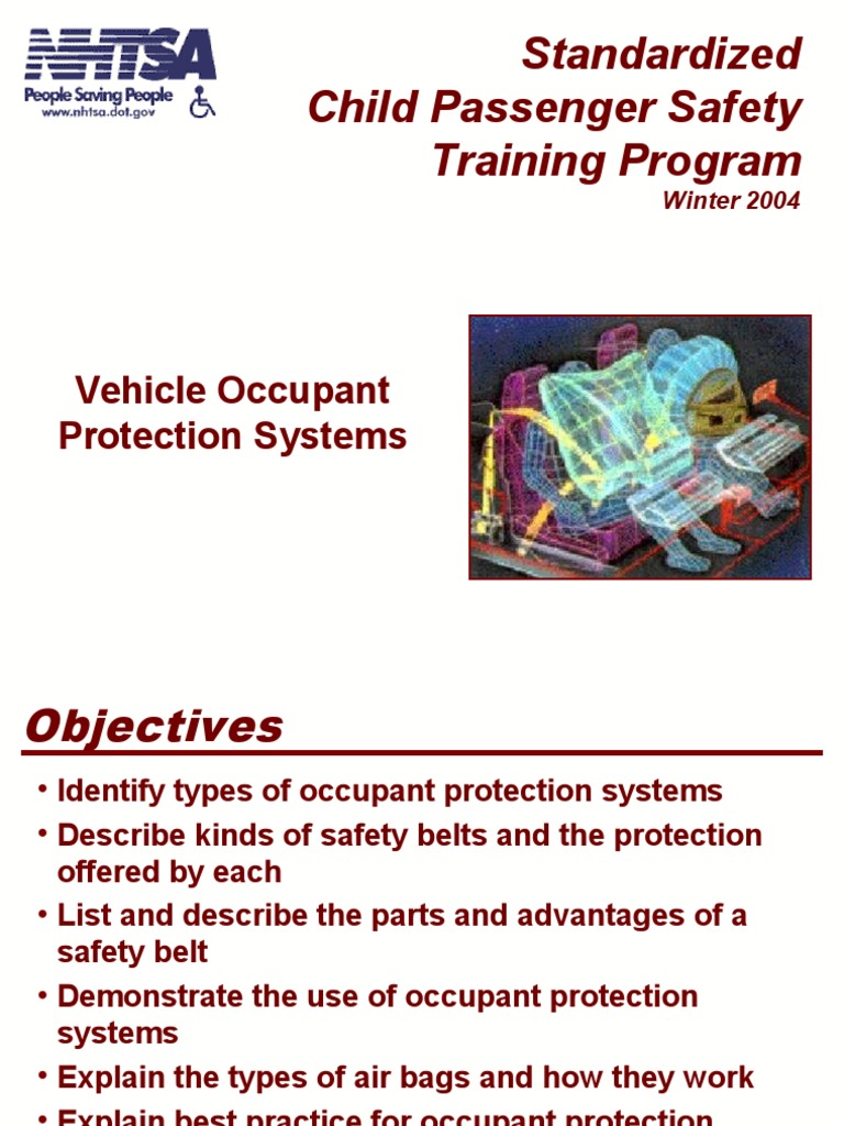 Child Passenger Safety Training Guide | PDF | Seat Belt | Airbag