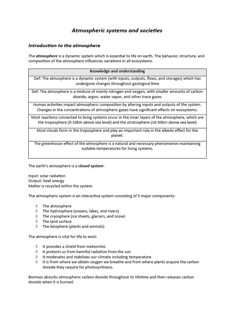 ESS Unit 6 | PDF | Atmosphere Of Earth | Atmosphere