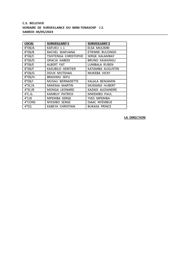 Horaire Mini Tenasosp 2024 2 | PDF | Sports & Recreation | Cooking ...