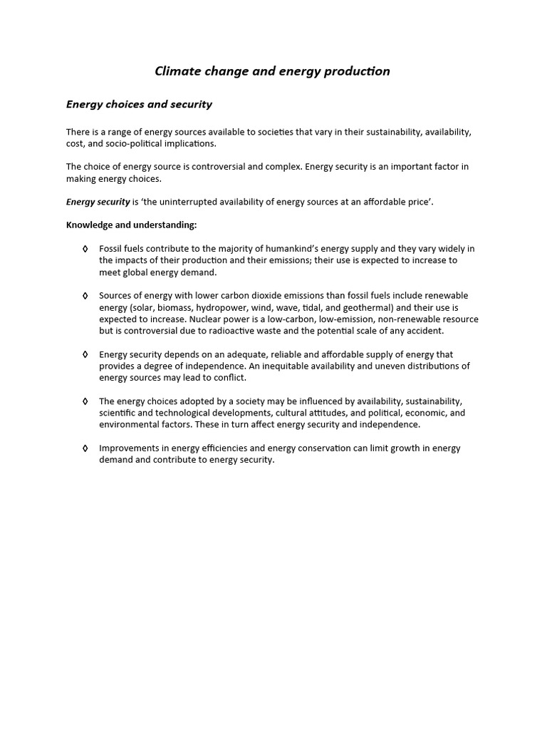 ESS Unit 7 | PDF | Climate Change Mitigation | Nuclear Power