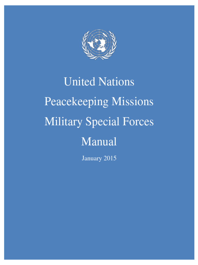 United Nations Peacekeeping Missions Special Forces Manual - English ...
