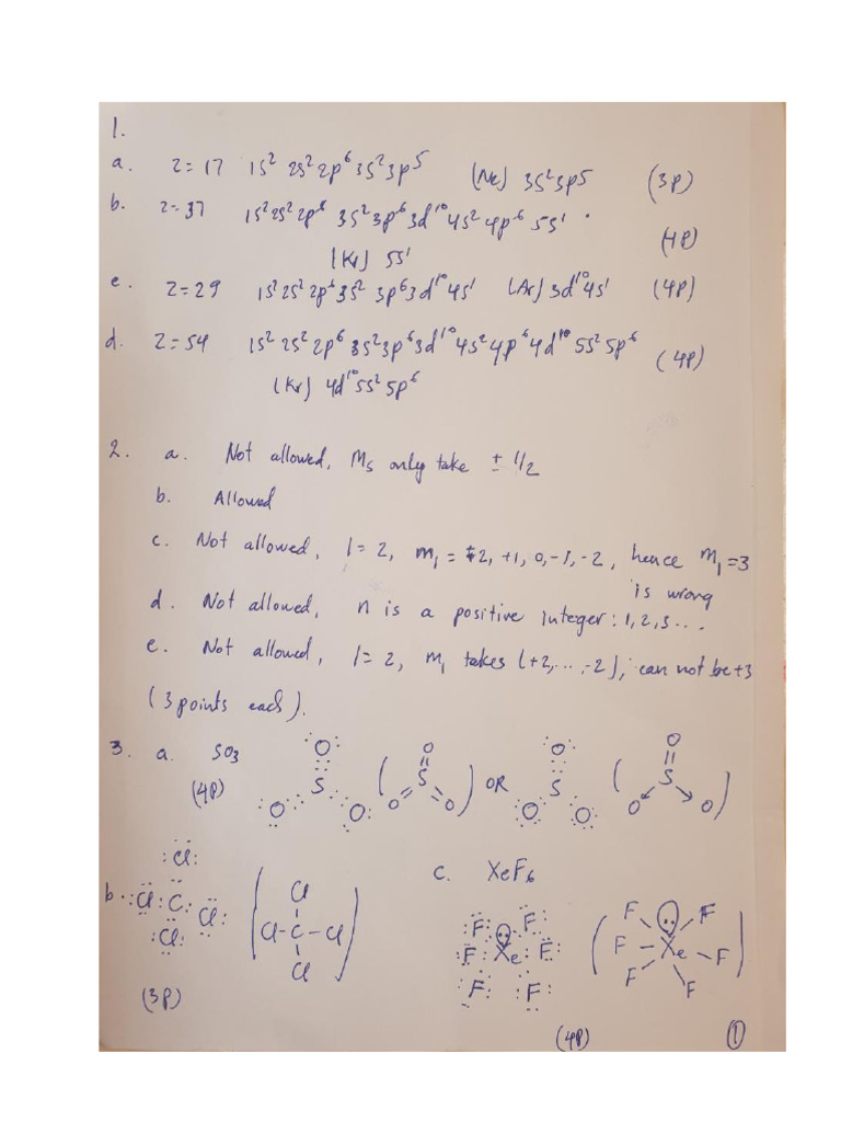 1st Midterm Keys | PDF