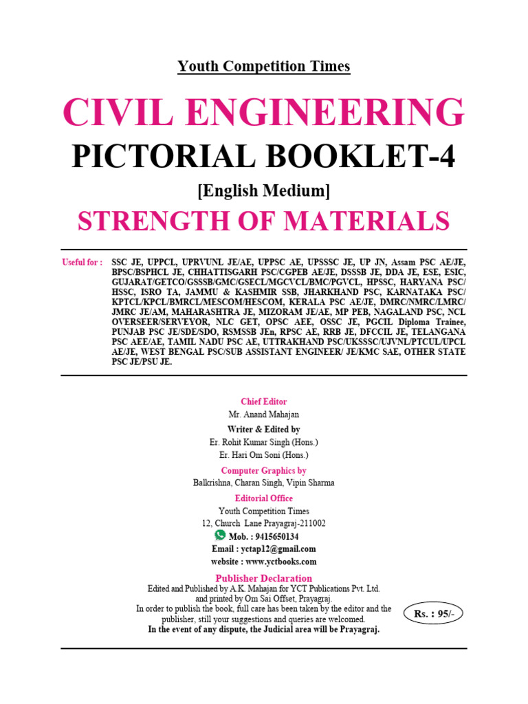 Civil Engineering Pictorial Booklet 4 | PDF | Strength Of Materials ...