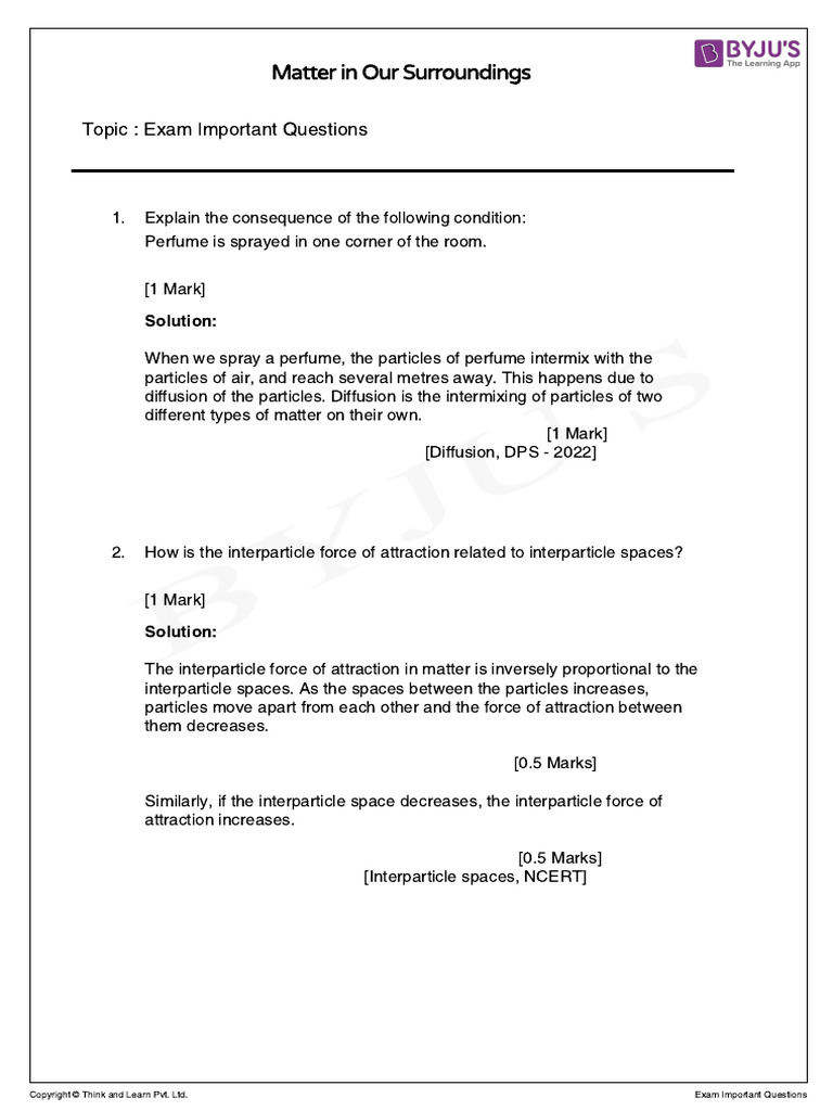 Matter in Our Surrounding | PDF | Gases | Evaporation