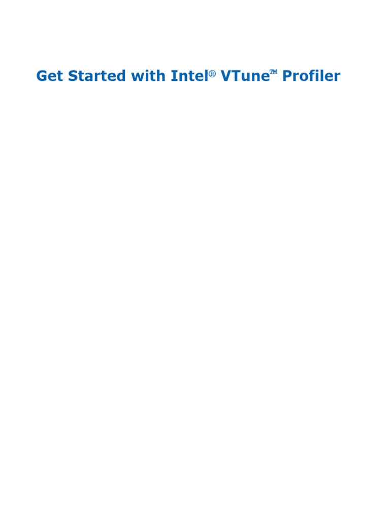 Vtune Profiler Get Started Guide 2023.1 769038 773630 | PDF | Graphics ...
